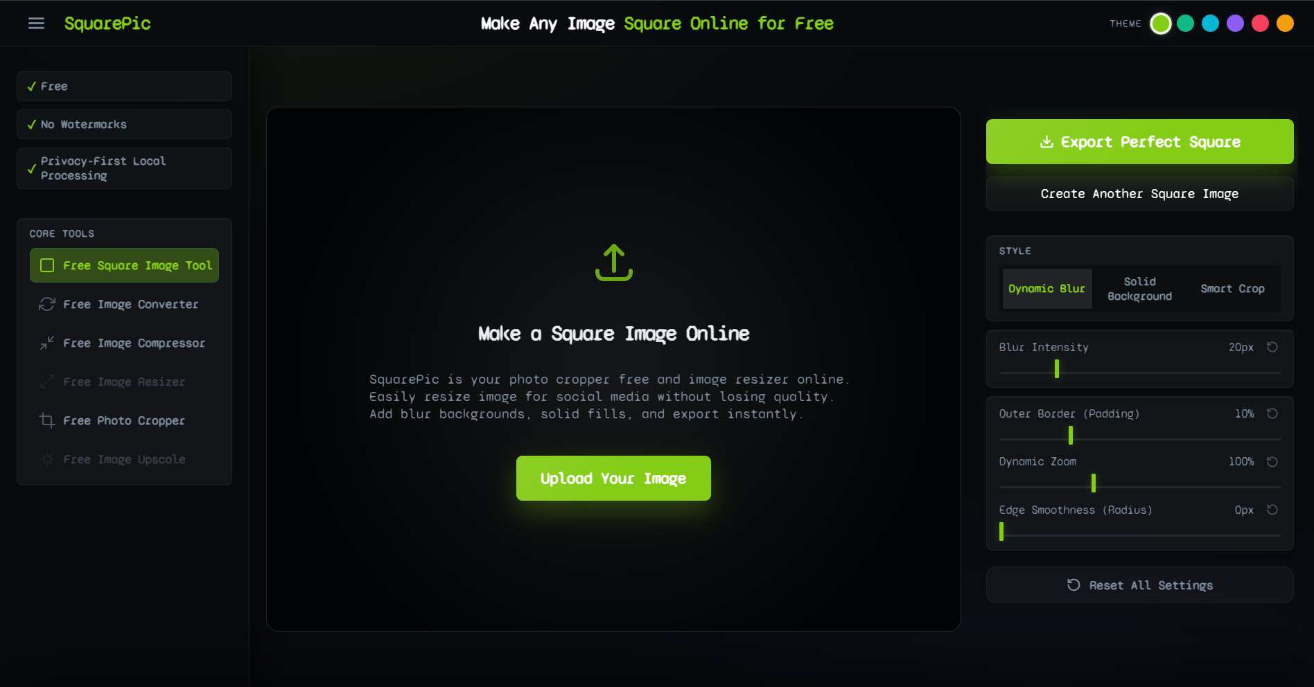 SquarePic Square Image Tool - Free Online Image Resizer and Social ...
